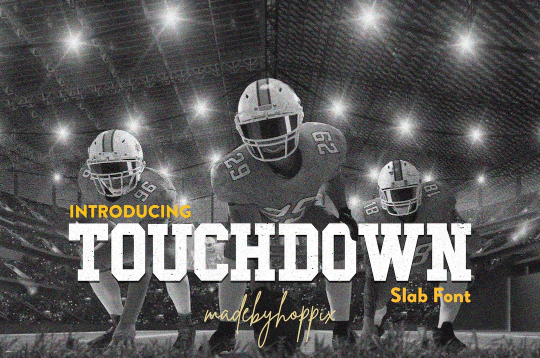 Touchdown Font Slab Font Sports Font Canva Font Modern - Etsy