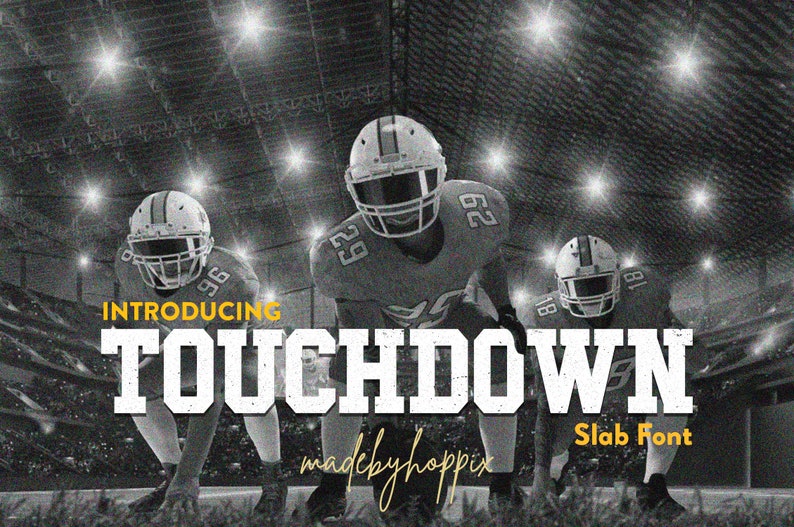 Touchdown Font | Slab Font | Sports Font | Canva Font | Modern Font ...