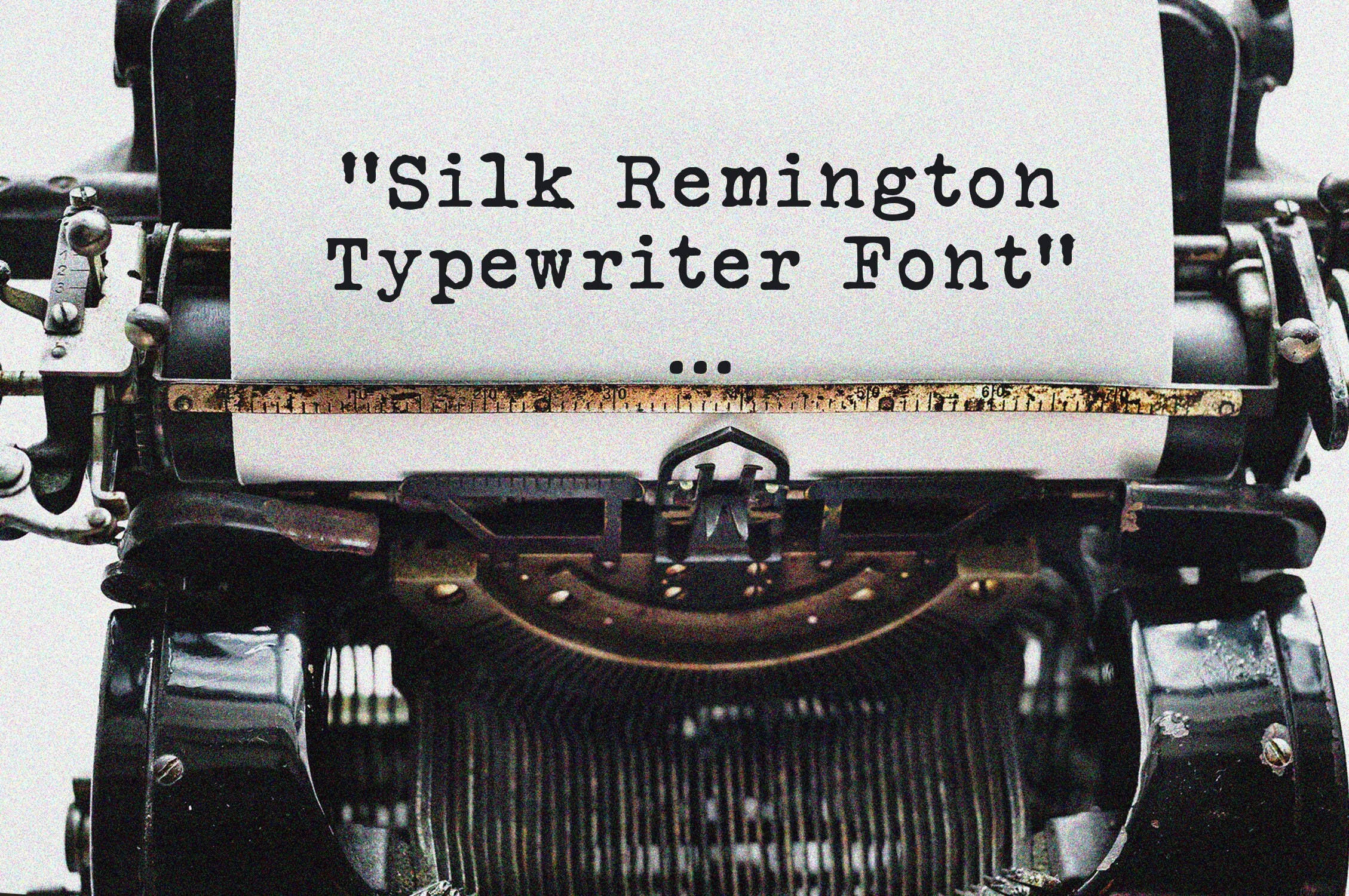 Silk Remington Typewriter Font Package | Old Vintage Font Package ...