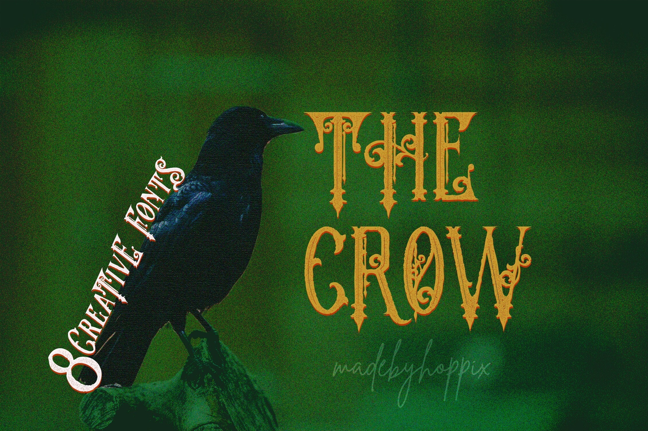 The Crow Vintage Style Font Jumbo Design Creative Font TTF, OTF - Etsy