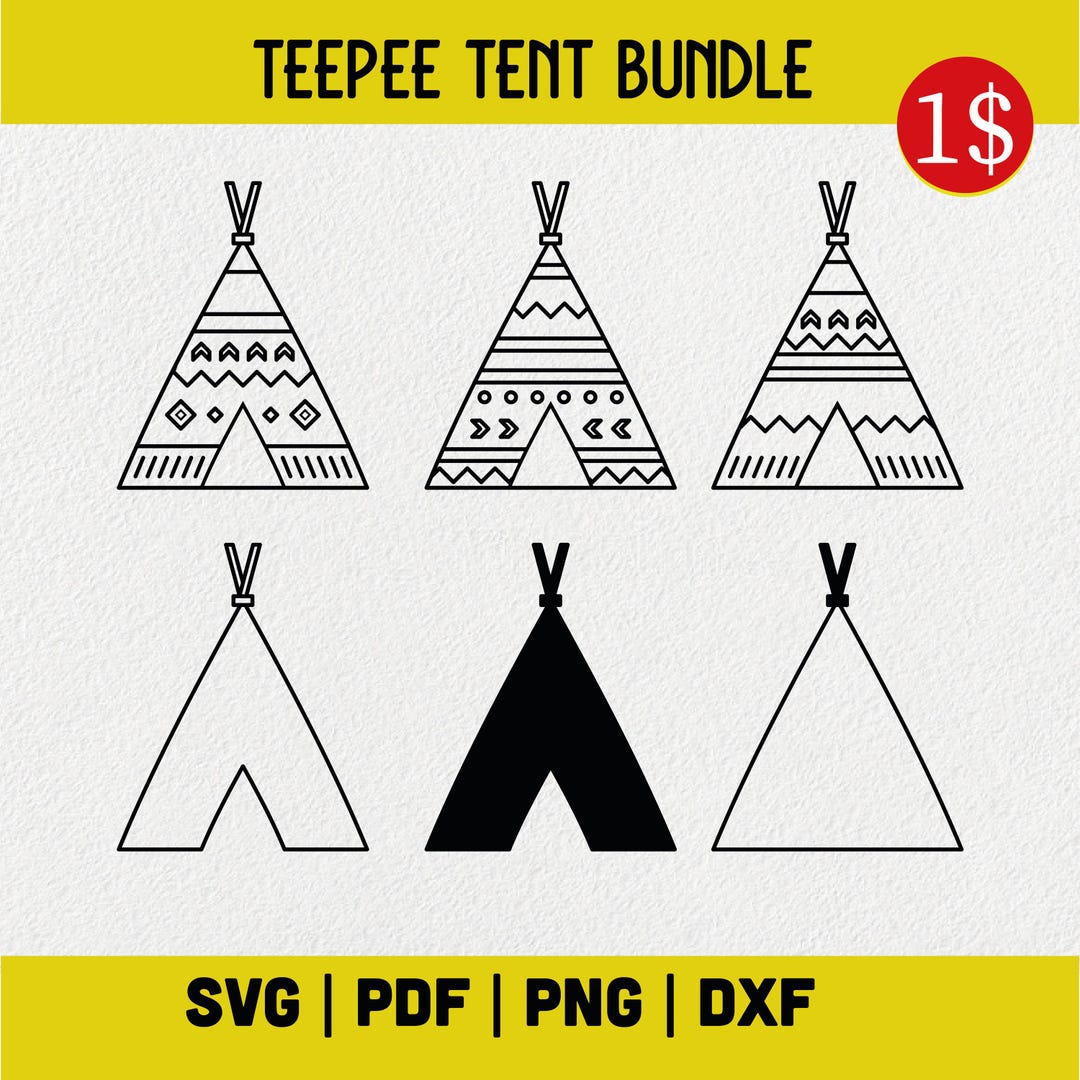 Tent | SVG, PNG, DXF, Pdf, Eps for Cricut | Silhouette Studio | Vinyl ...