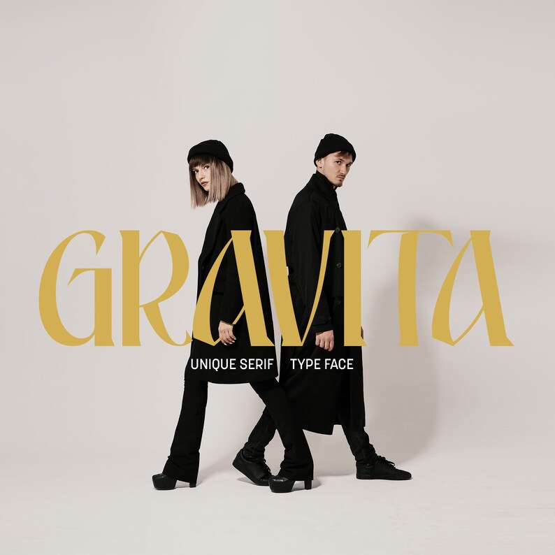 Gravita Serif Font Unique Serif Vintage Font Modern Font Boho Font Logo Font - Etsy
