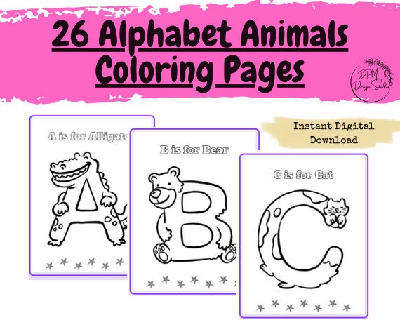 ABC Alphabet Coloring Pages - Worksheet for Preschool, Pre-k ...
