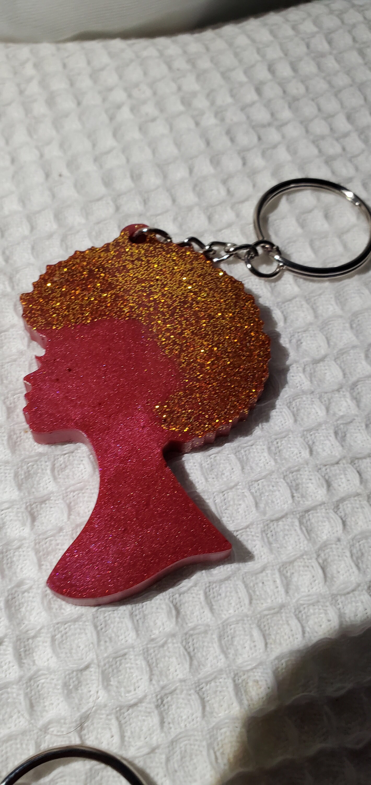 Afro Women Keychain - Etsy