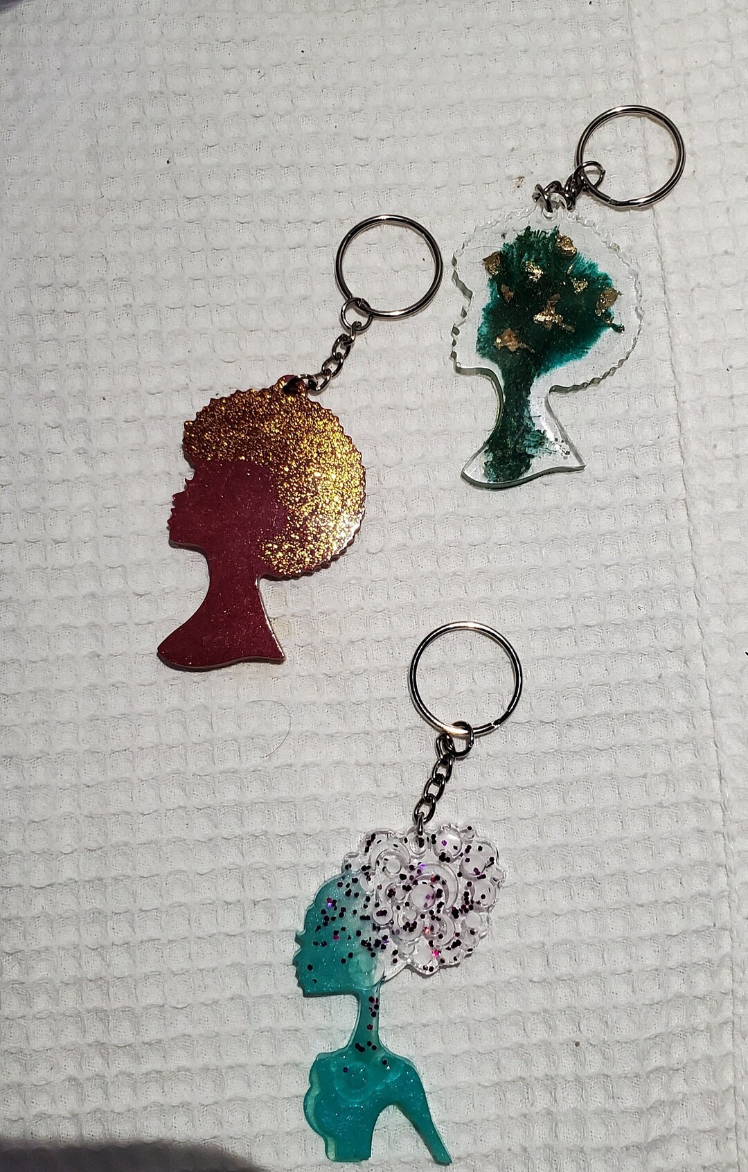 Afro Women Keychain - Etsy