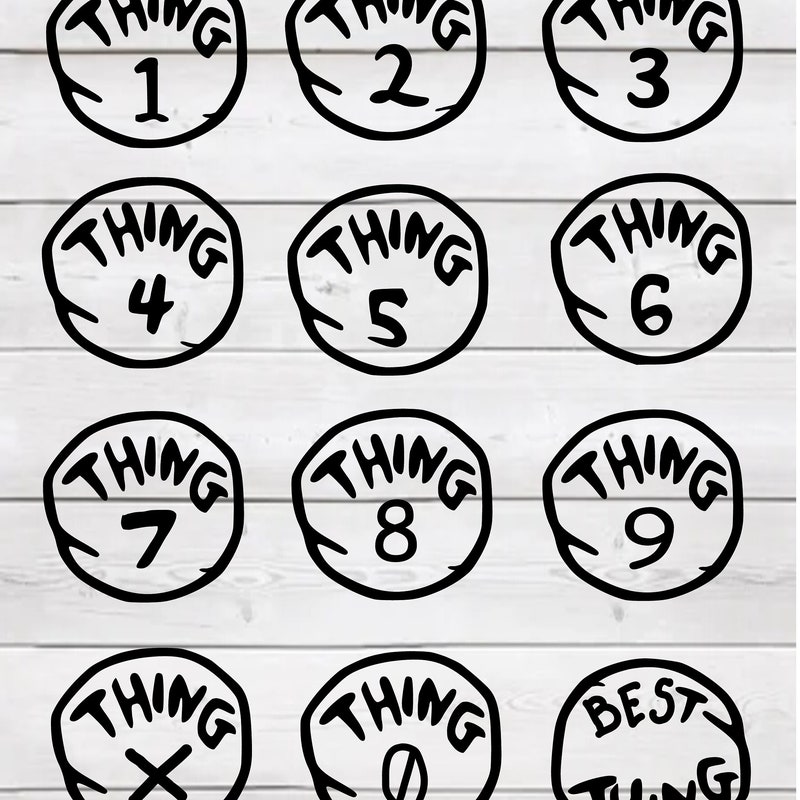 Thing 1 Thing 2 Printable - Etsy