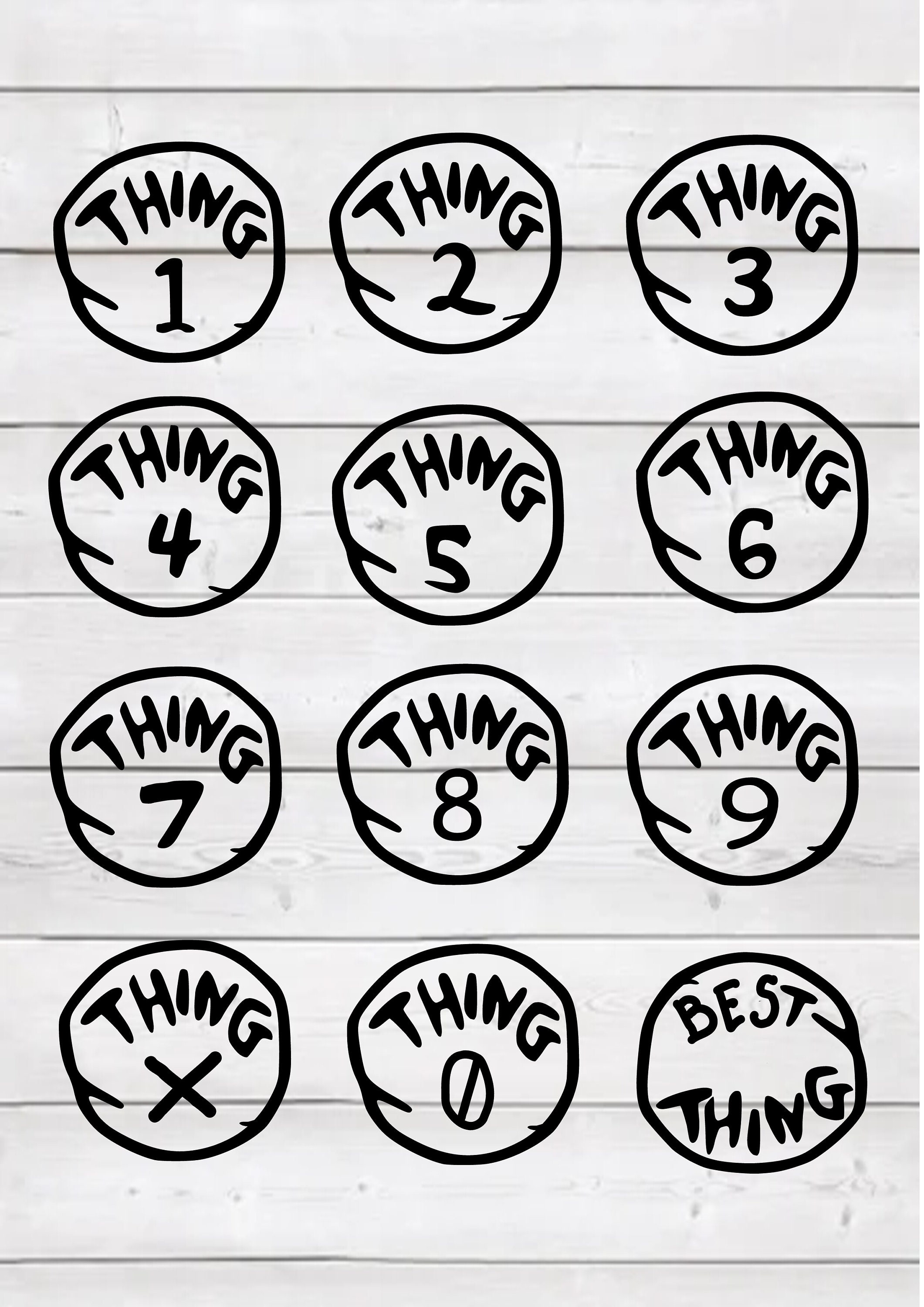 Simple & Customizable Thing 1 and Thing 2 SVG, DXF, JPG, Updated Digital Download 2023 - Etsy