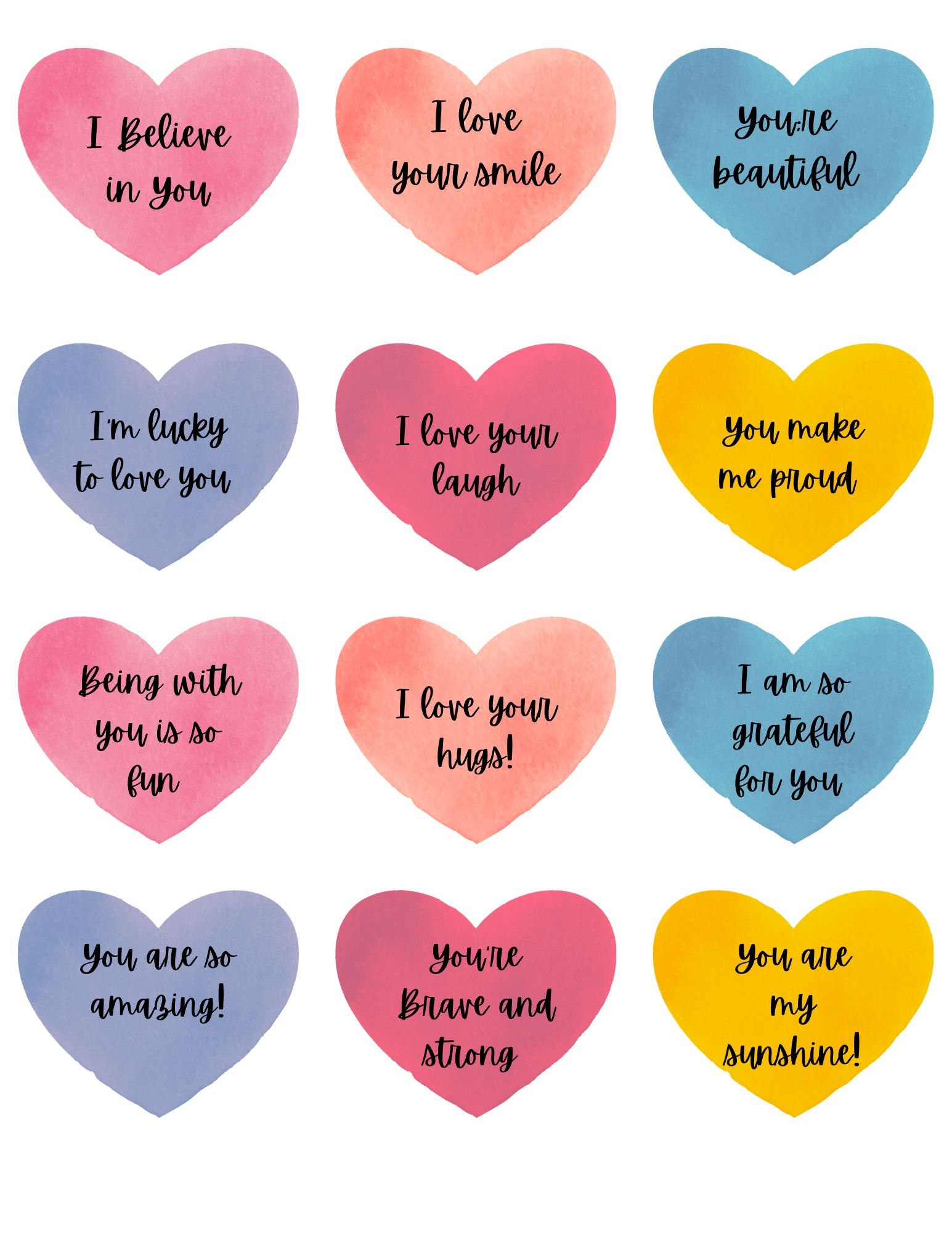 Valentine Heart Love Notes | Love Note Hearts | Valentine Count Down ...