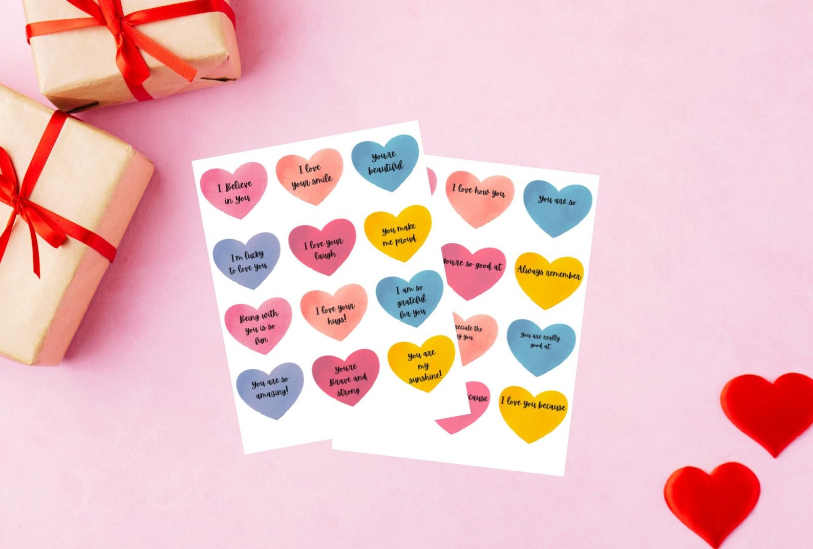 Valentine Heart Love Notes | Love Note Hearts | Valentine Count Down ...
