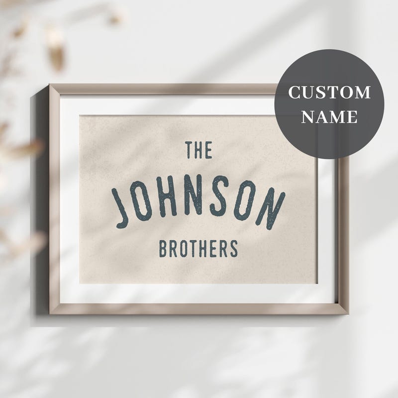 Brothers Sign - Etsy