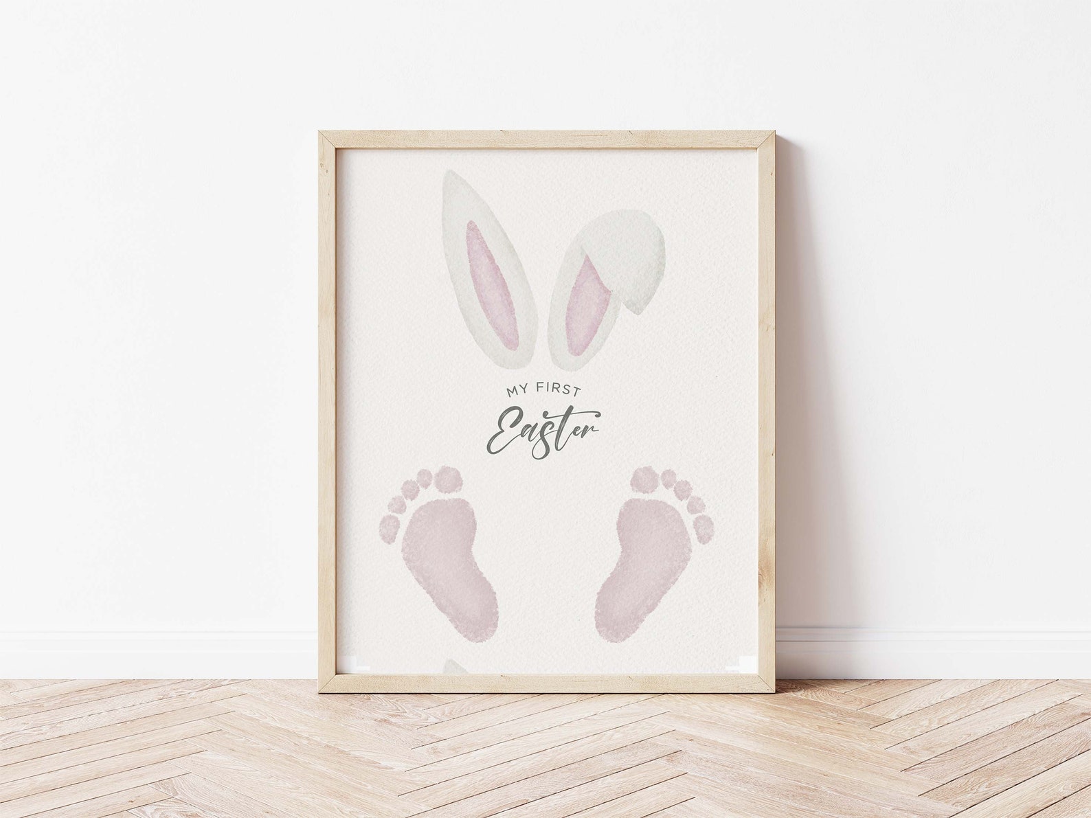 My First Easter Printable, Easter Bunny Crafts, Baby Footprint Keepsake ...
