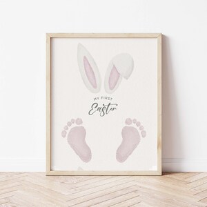 My First Easter Printable, Easter Bunny Crafts, Baby Footprint Keepsake ...