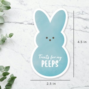 Printable Peeps Gift Tag, Instant Download, Easter Treats Tag, Kids ...