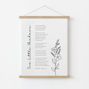 Mother Poem Printable Wall Art, Two Little Shadows, Poem for Mom, Gift ...