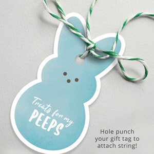 Printable Peeps Gift Tag, Instant Download, Easter Treats Tag, Kids ...