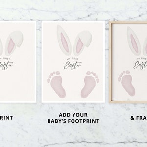 My First Easter Printable, Easter Bunny Crafts, Baby Footprint Keepsake ...