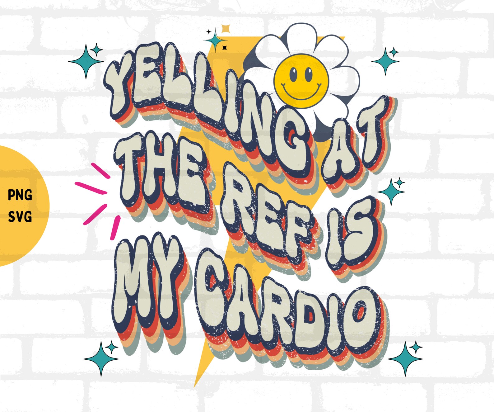 Yelling at the Ref is My Cardio Png Svg File, Png for Sublimation, Tee ...
