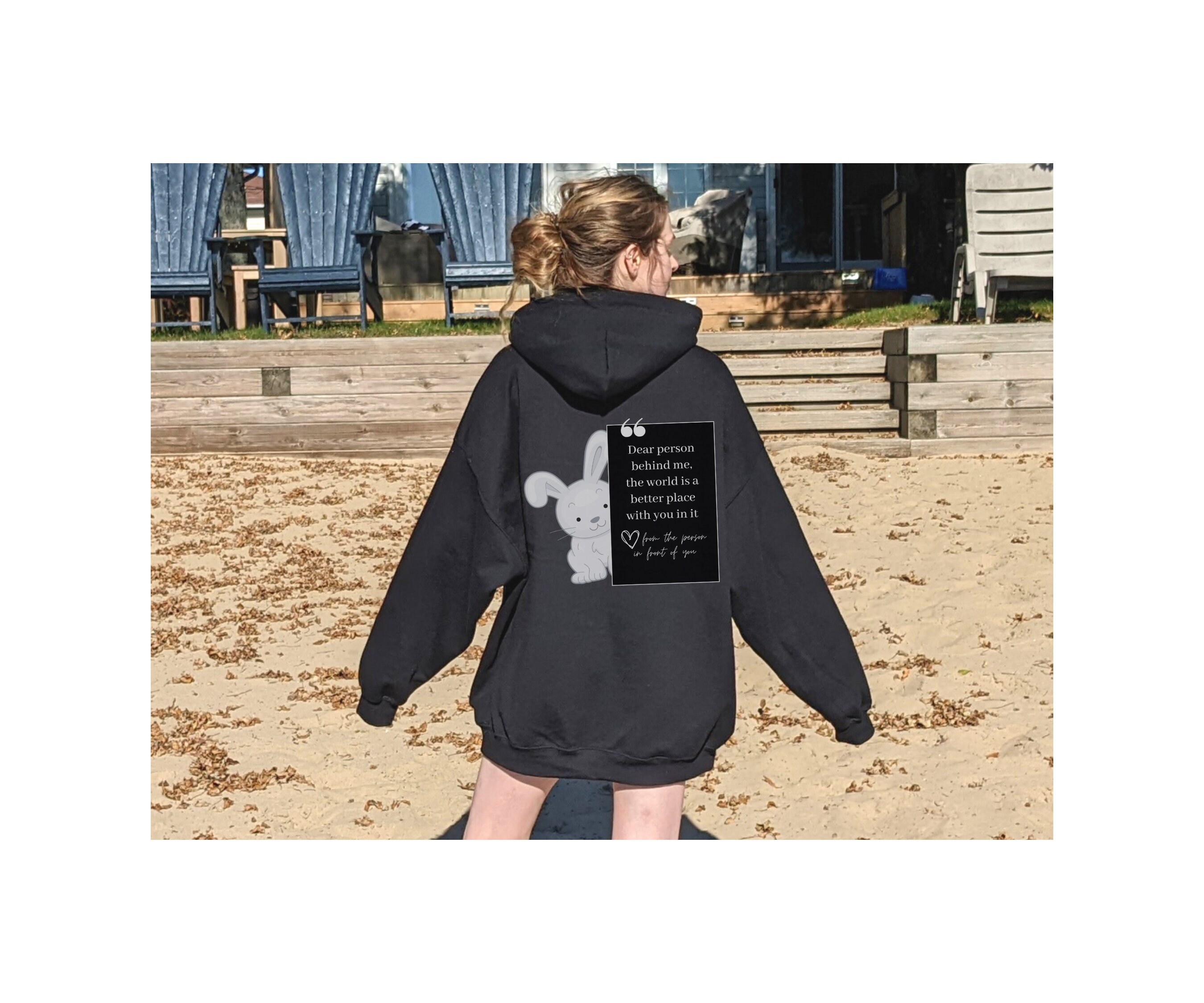 Dear Person Behind Me Aesthetic Positive Hoodie With Quote Healing ...
