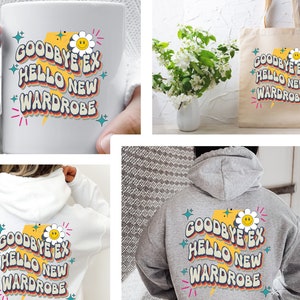 Goodbye Ex Hello Shopping Png Svg File, Png for Sublimation, Tee Retro ...