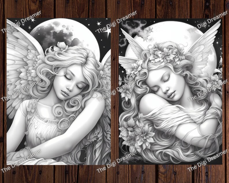 10 Printable Beautiful Sleeping Fairies Enchanted Dreams - Etsy