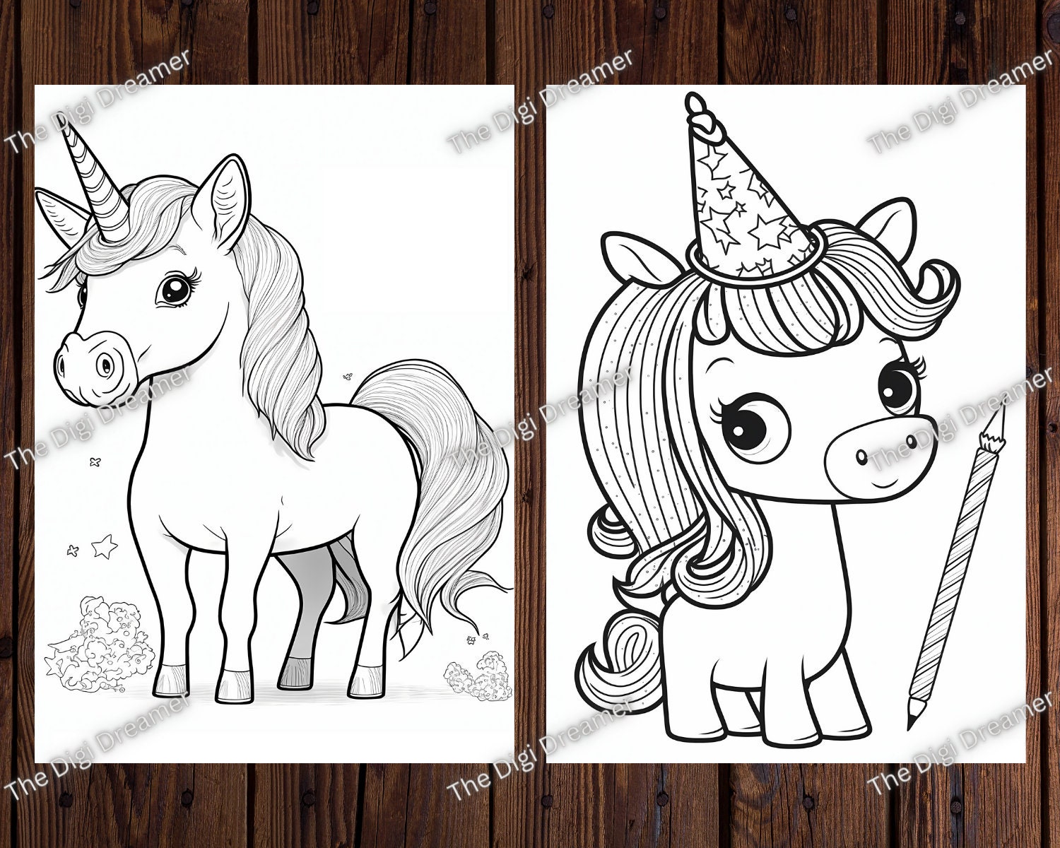 Unicorn Coloring Pages for Kids Unicorn Printables Unicorn - Etsy