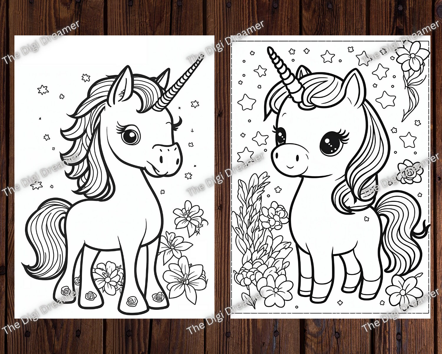 Unicorn Coloring Pages for Kids Unicorn Printables Unicorn - Etsy
