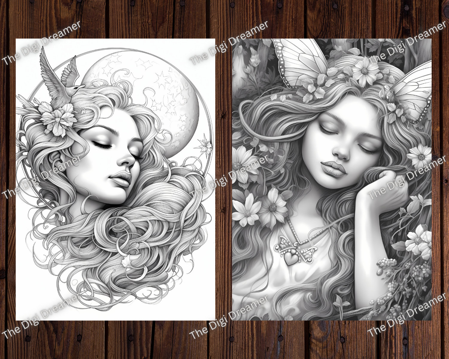 10 Printable Beautiful Sleeping Fairies Enchanted Dreams - Etsy