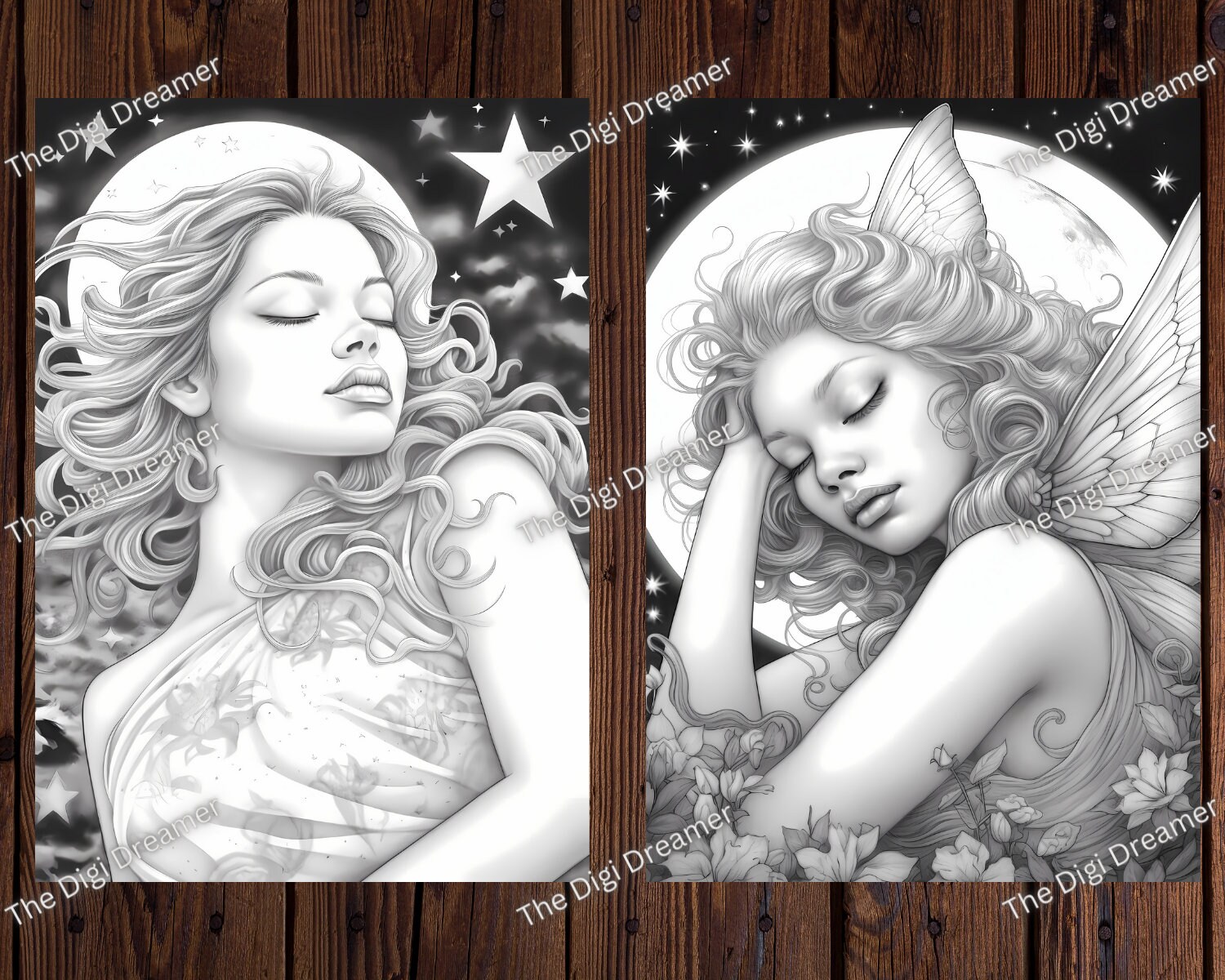 10 Printable Beautiful Sleeping Fairies Enchanted Dreams - Etsy