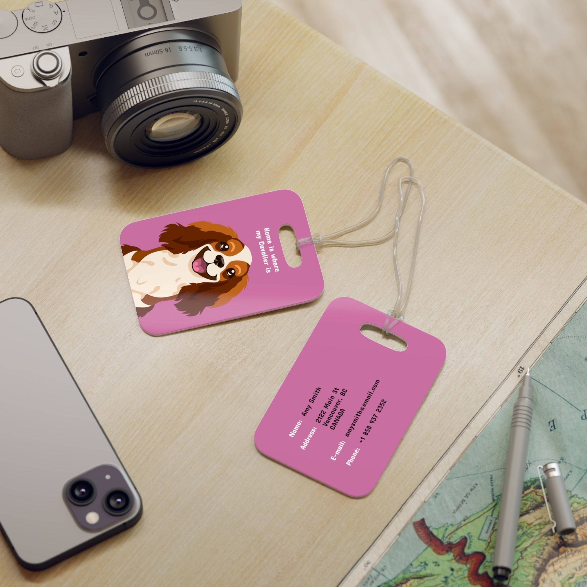 Luggage Tag Cavalier King Charles Home is Where My Dog is Pet Travel ...