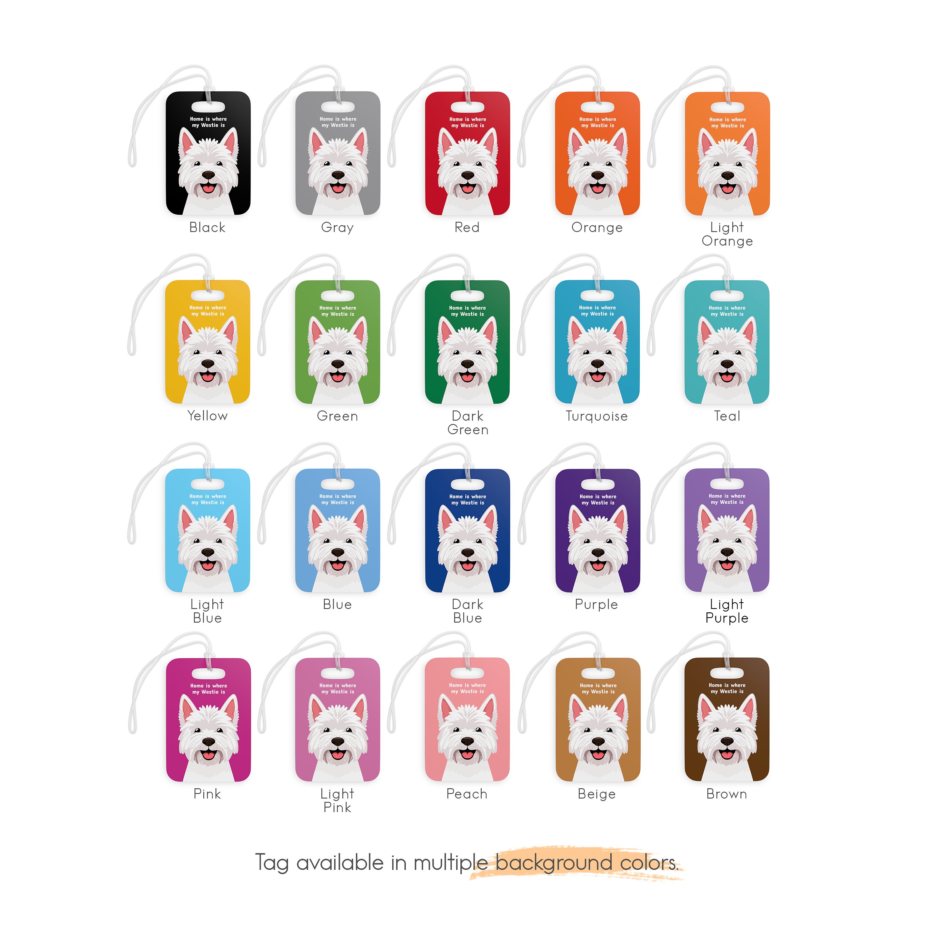 Luggage Tag Cavalier King Charles Home is Where My Dog is Pet Travel ...