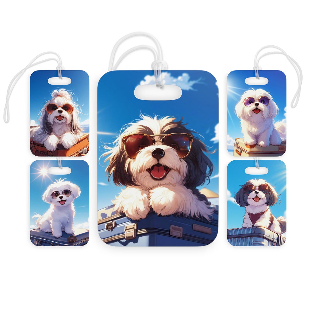 Dog Luggage Tag Maltese Shih Tzu Havanese Lhasa Apso Coton De Tulear on ...