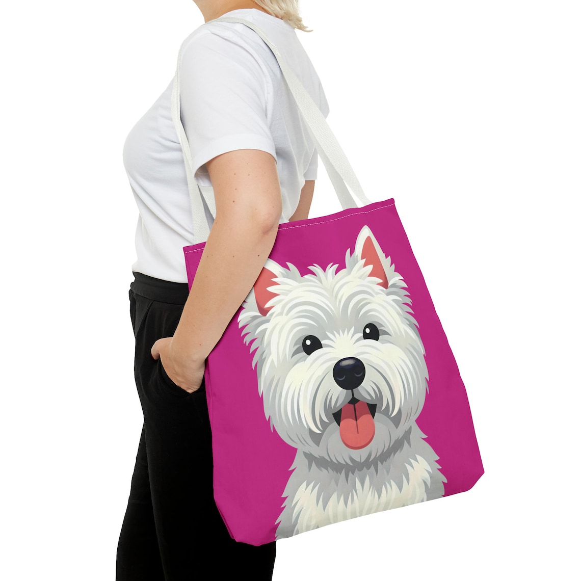 Cute Dog Tote Bag Westie Yorkie Scottie Morkie Schnauzer Yorkshire ...