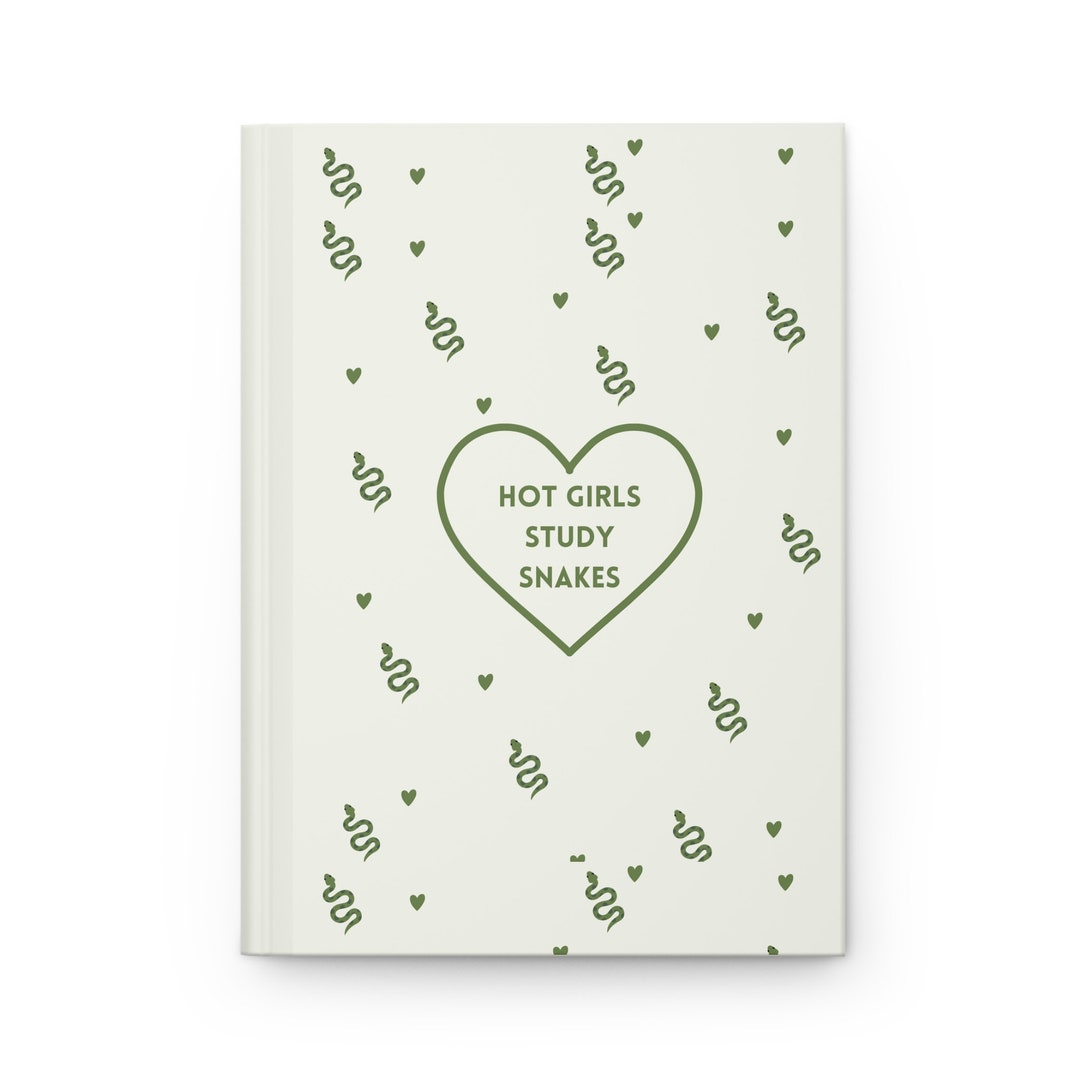 Hot Girls Study Snakes Matte Hardcover Journal: Heart Design Whimsical ...