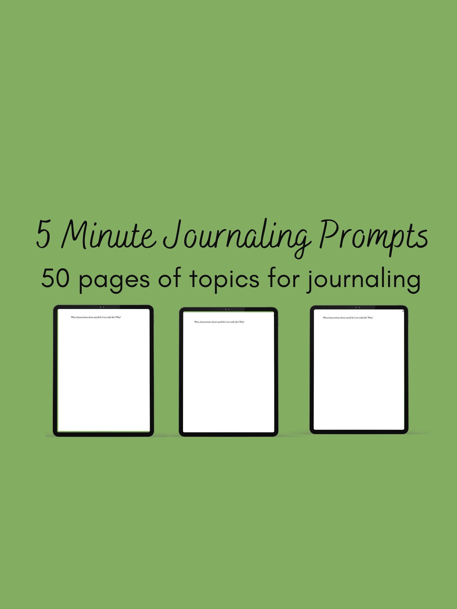 5 Minute Journaling Topics: 50 Pages of Journaling Ideas - Etsy