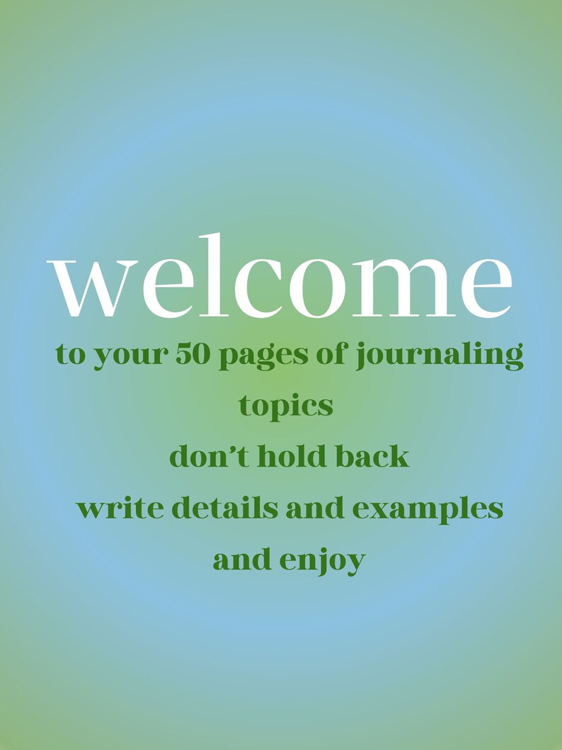 5 Minute Journaling Topics: 50 Pages of Journaling Ideas - Etsy