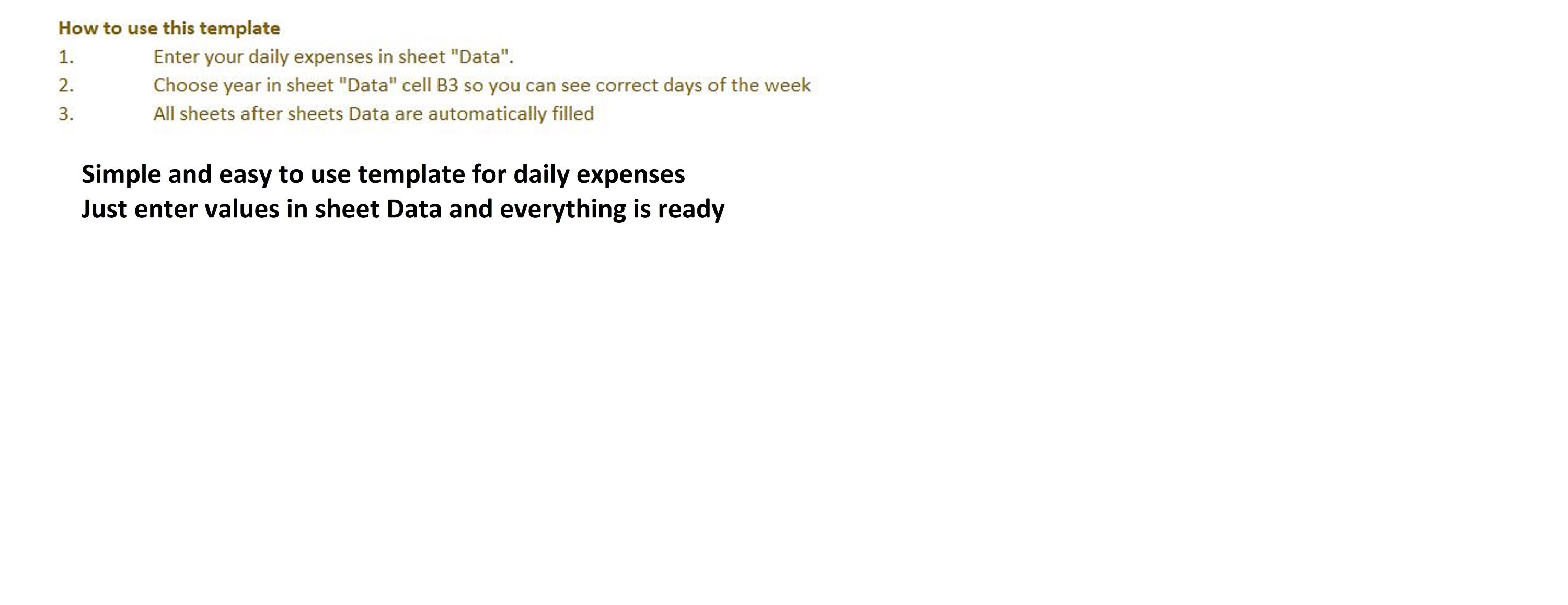 Simple and Easy Excel Template for Daily Expenses - Where Does My Money ...