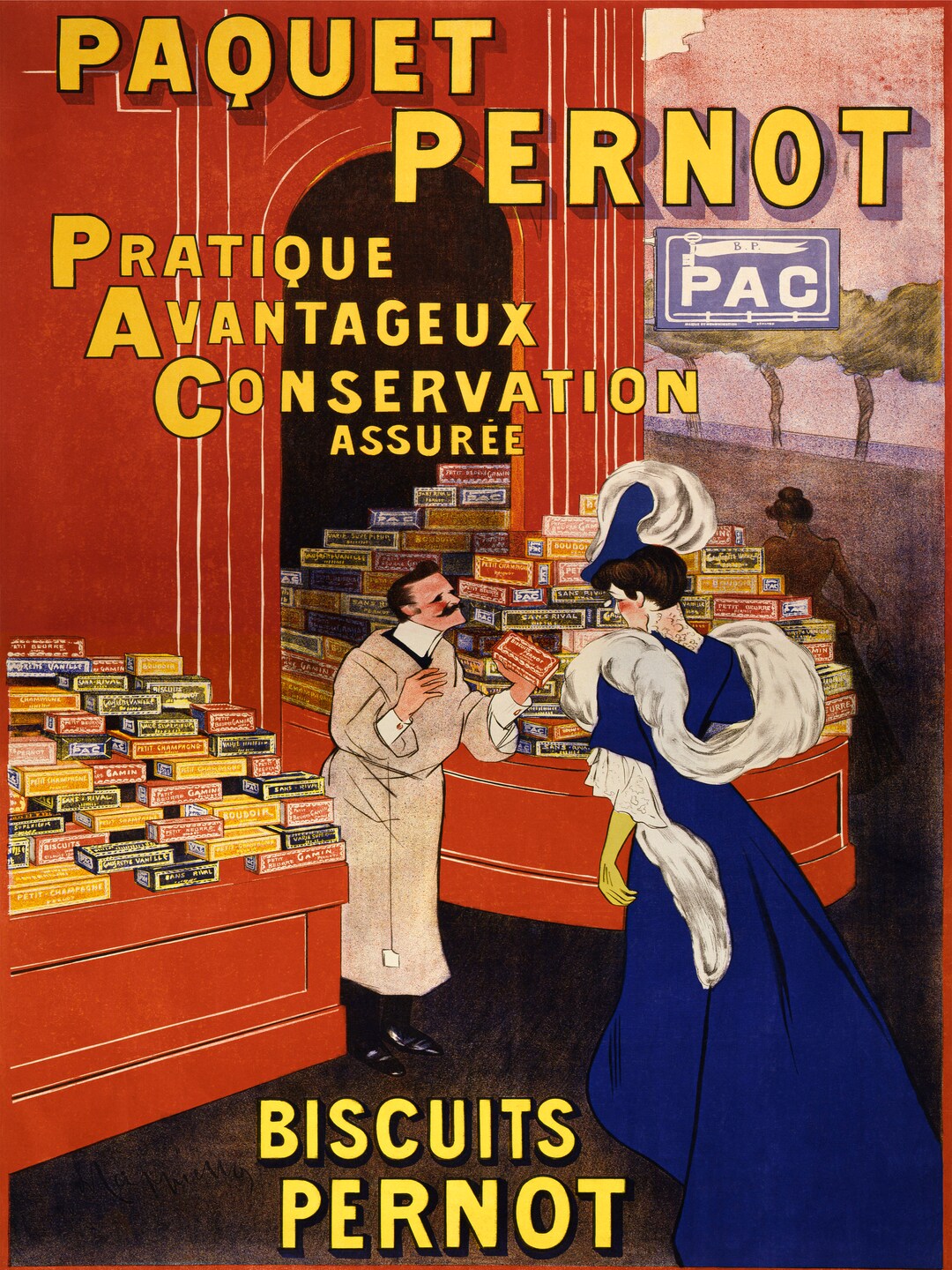 Biscuits Pernot (1905) Vintage Advertising by Leonetto Cappiello, Art ...