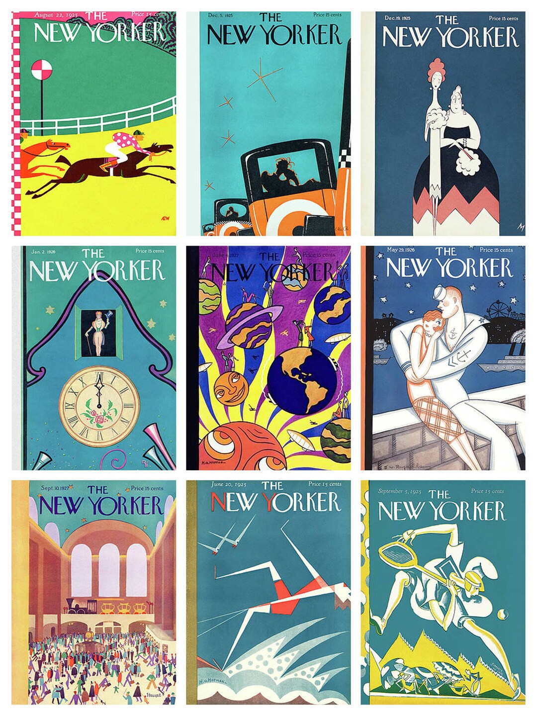 Recopilación de portadas de la revista The New Yorker, arte mural imprimible - Etsy México