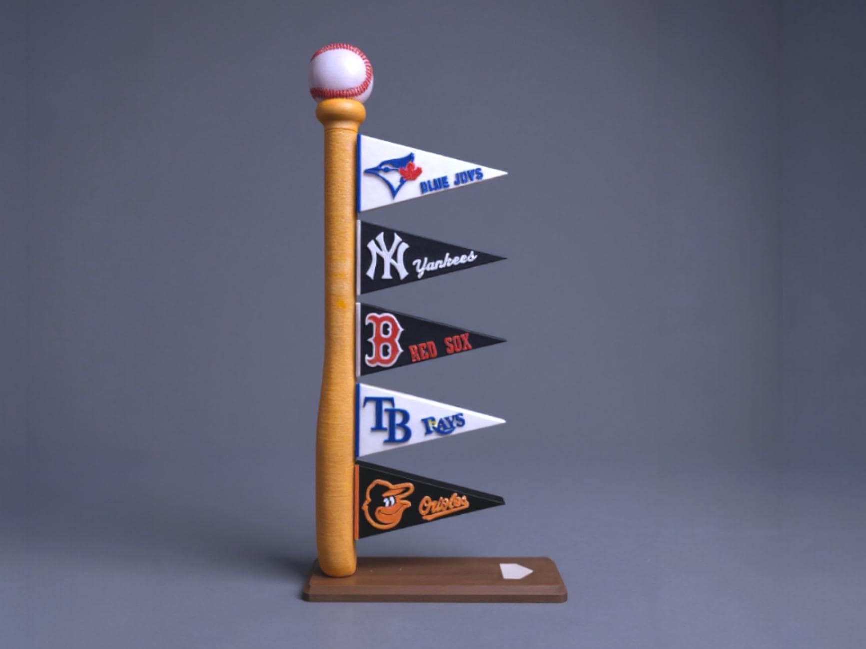 Bat and Ball Standings Tower – 3D Printed Baseball Display, Sports Fan ...