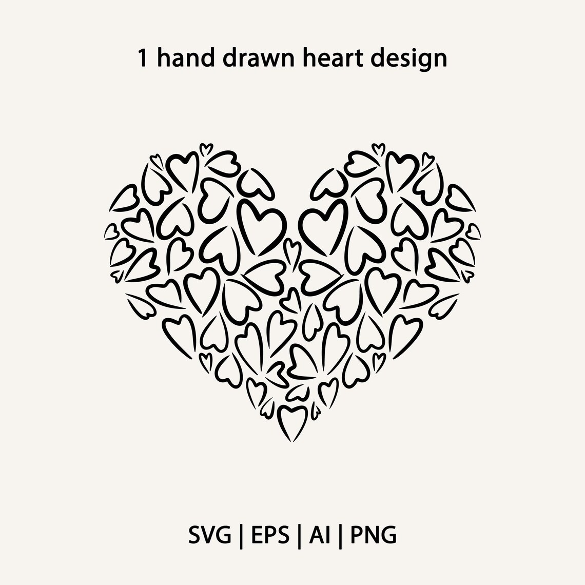 Heart SVG Design for Valentine's Day or Wedding Invitation (digital ...