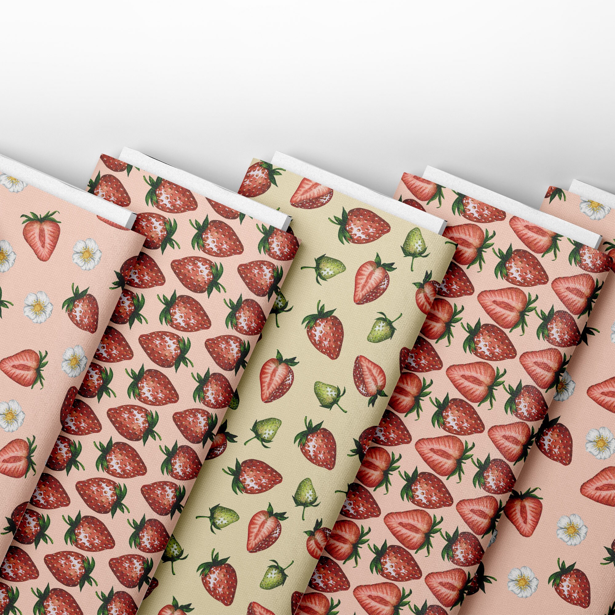 Watercolor Strawberry Digital Paper Pack Seamless Pattern Bundle ...