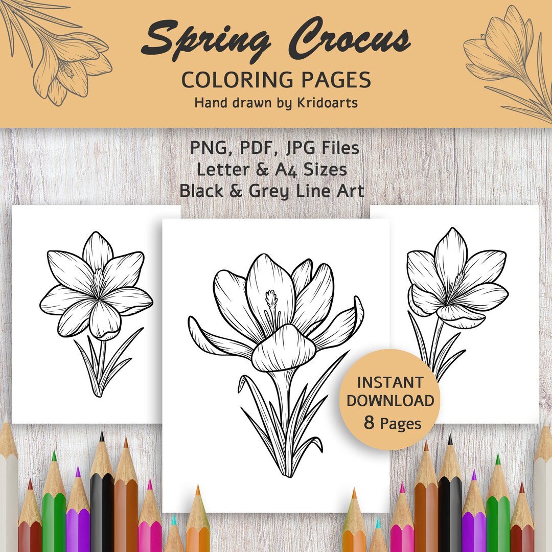 Printable Coloring Pages Floral Digital Sketches Procreate Botanical ...