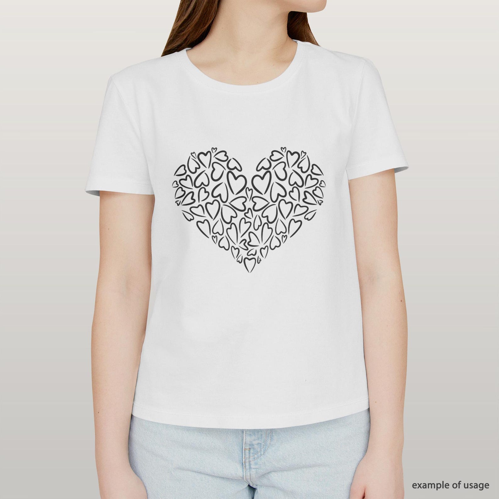 Heart SVG Design for Valentine's Day or Wedding Invitation (digital ...