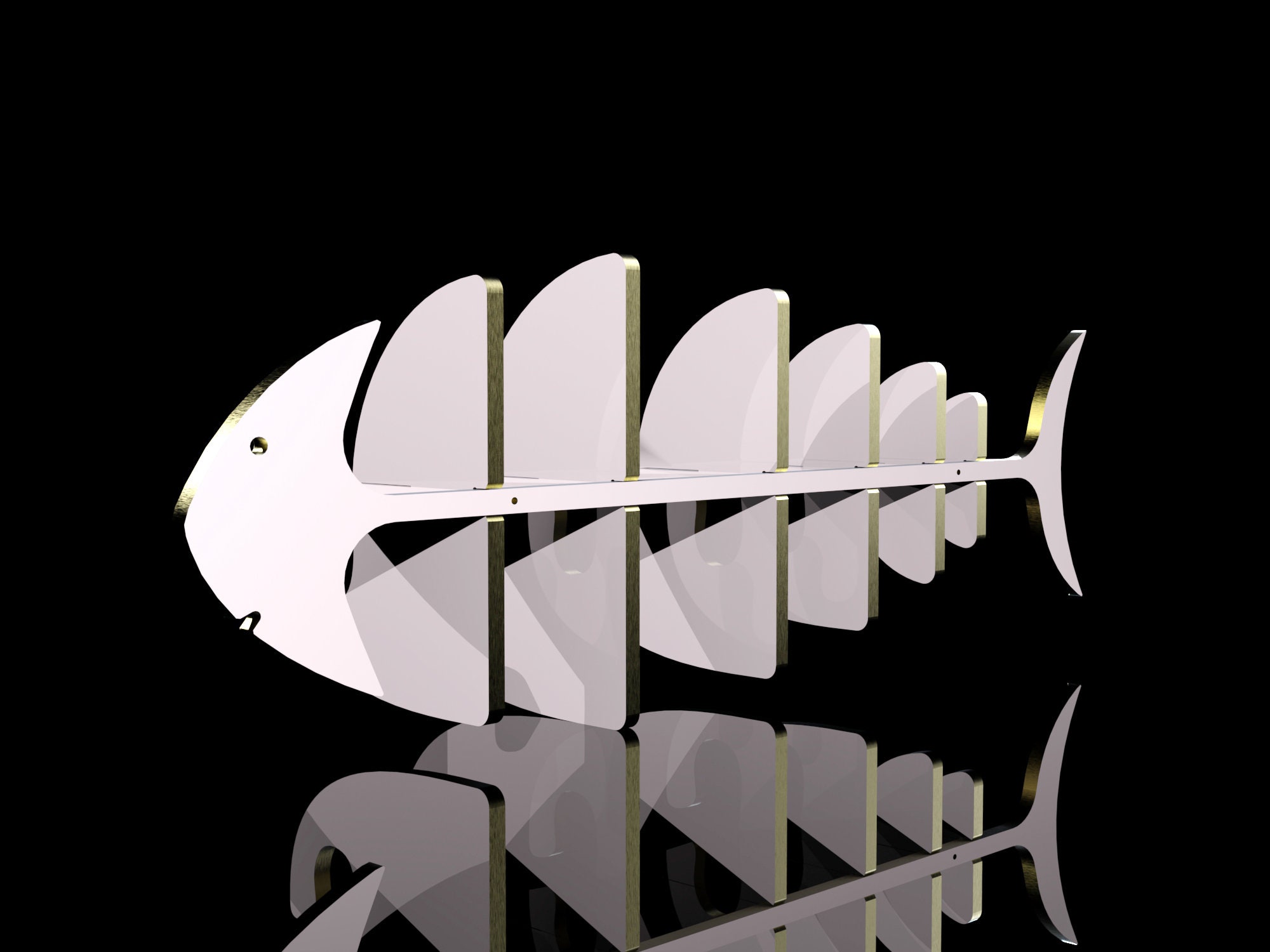 Parametric Style Shelf Fish - Digital File for CNC Cutting Dxf, Cdr ...