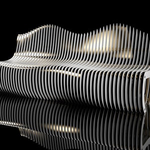 Parametric Bench Wave Design Digital Files for CNC Cutting - Unlock ...