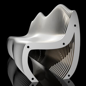 Parametric Bench Wave Design Digital Files for CNC Cutting - Unlock ...