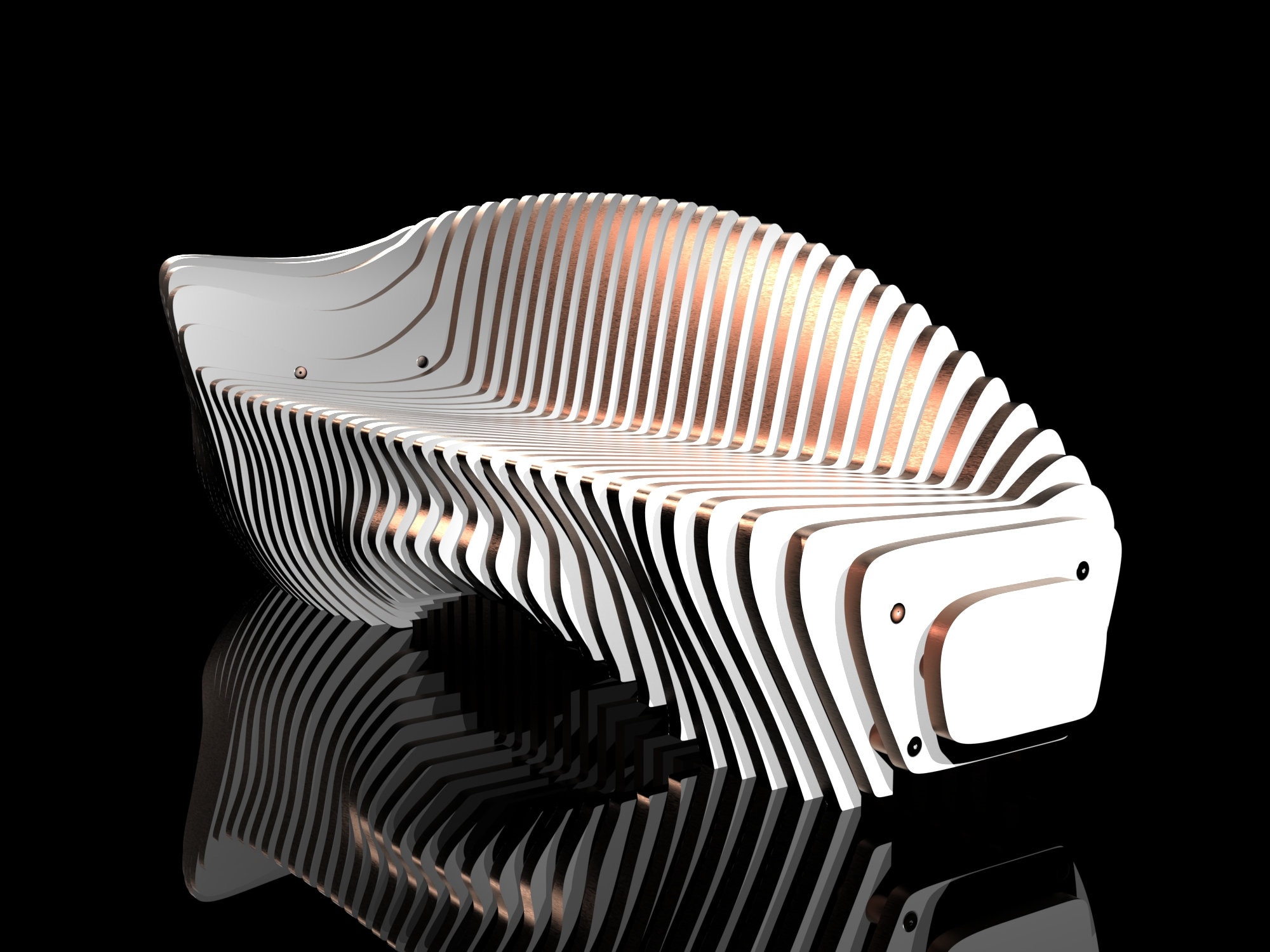 Parametric Design Furniture Bench Digital Files for CNC Cutting Routers ...