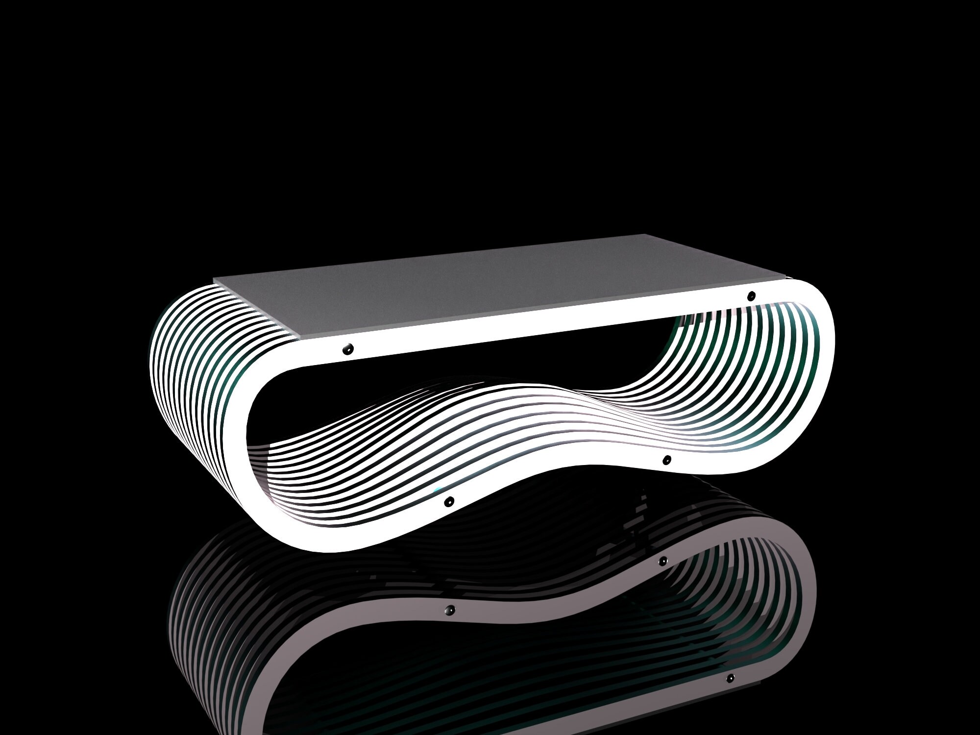 Parametric Table Wave Design Digital File for CNC Cutting - Dxf Cdr Pdf ...