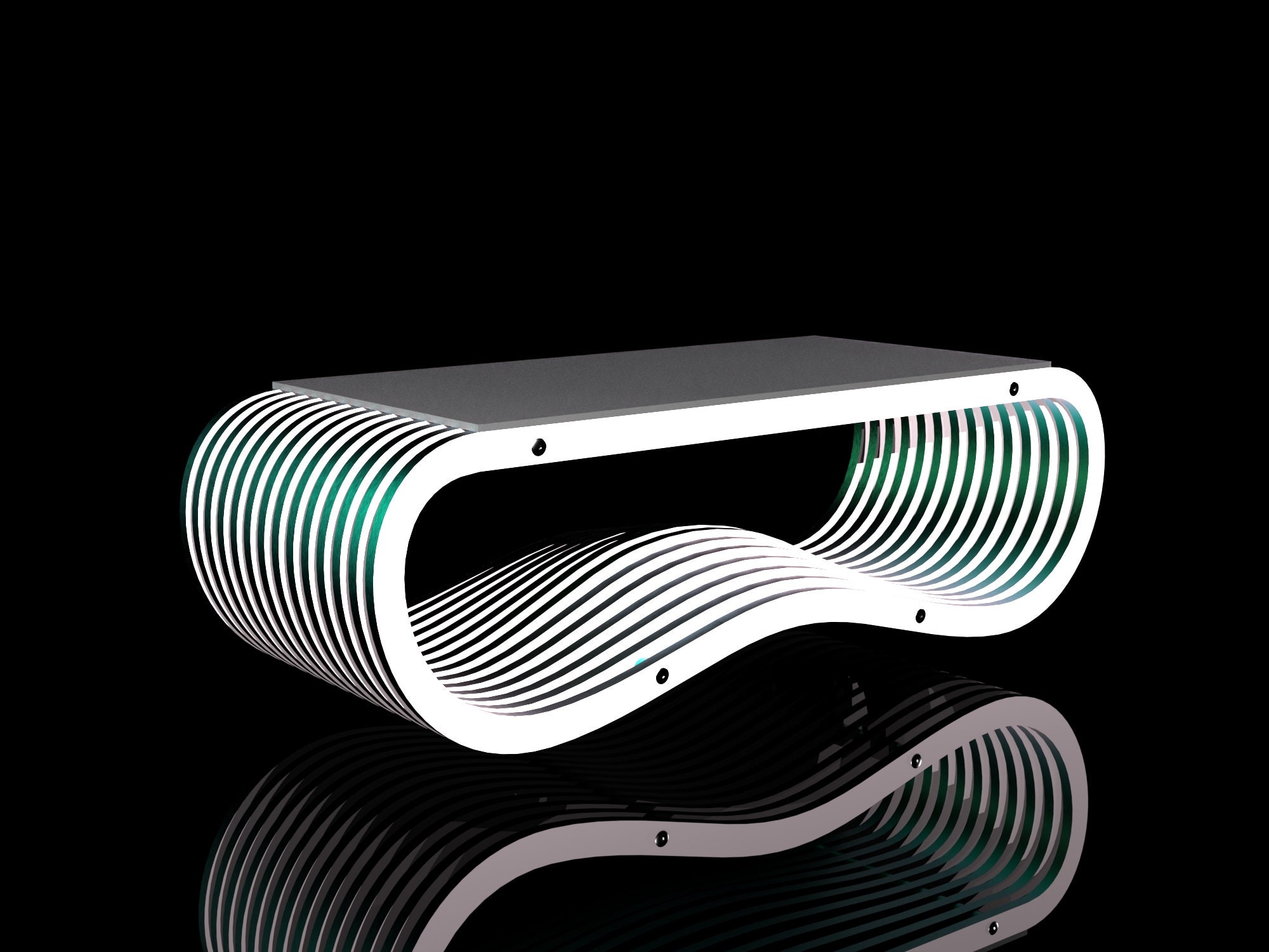 Parametric Table Wave Design Digital File for CNC Cutting - Dxf Cdr Pdf ...