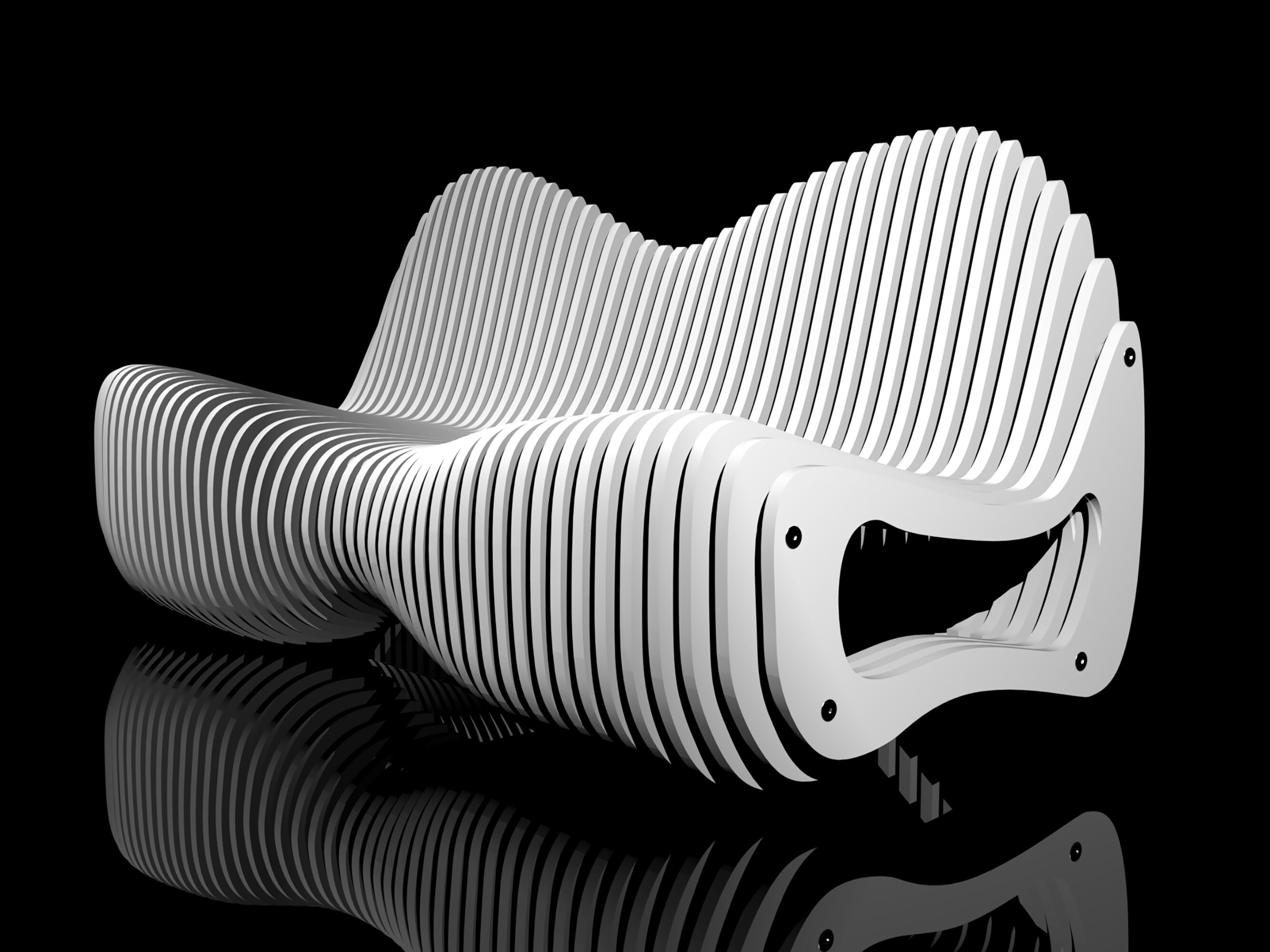 Modern Parametric Bench CNC Router Files – Plywood Furniture (dxf, Cdr ...